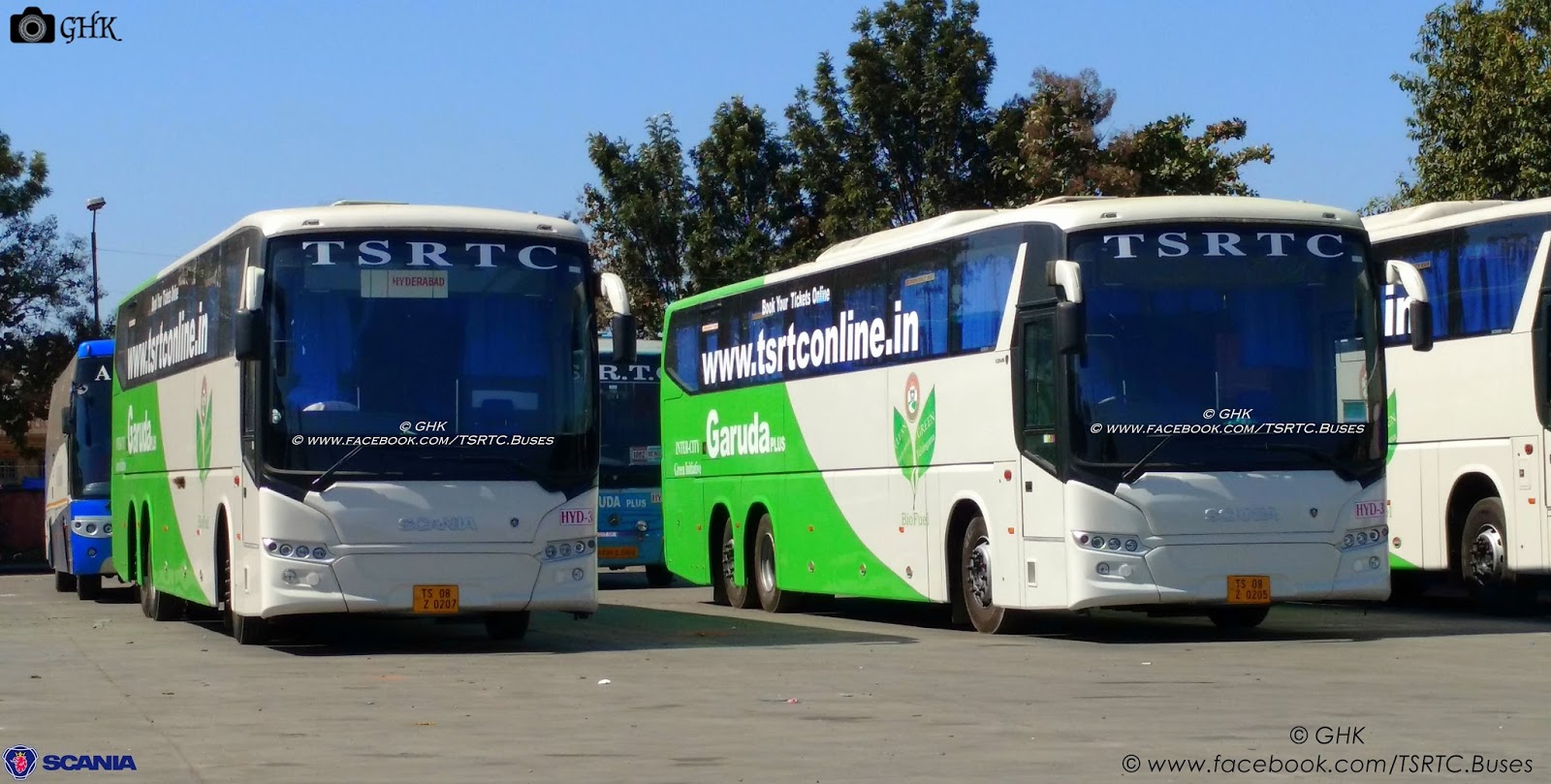 TSRTC BIO DIESEL SCANIA GARUDA PLUS BUSES