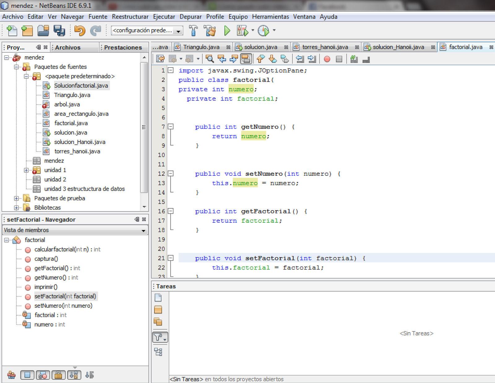 ADMINISTRACION PARA INFORMATICA: PROGRAMA FACTORIAL