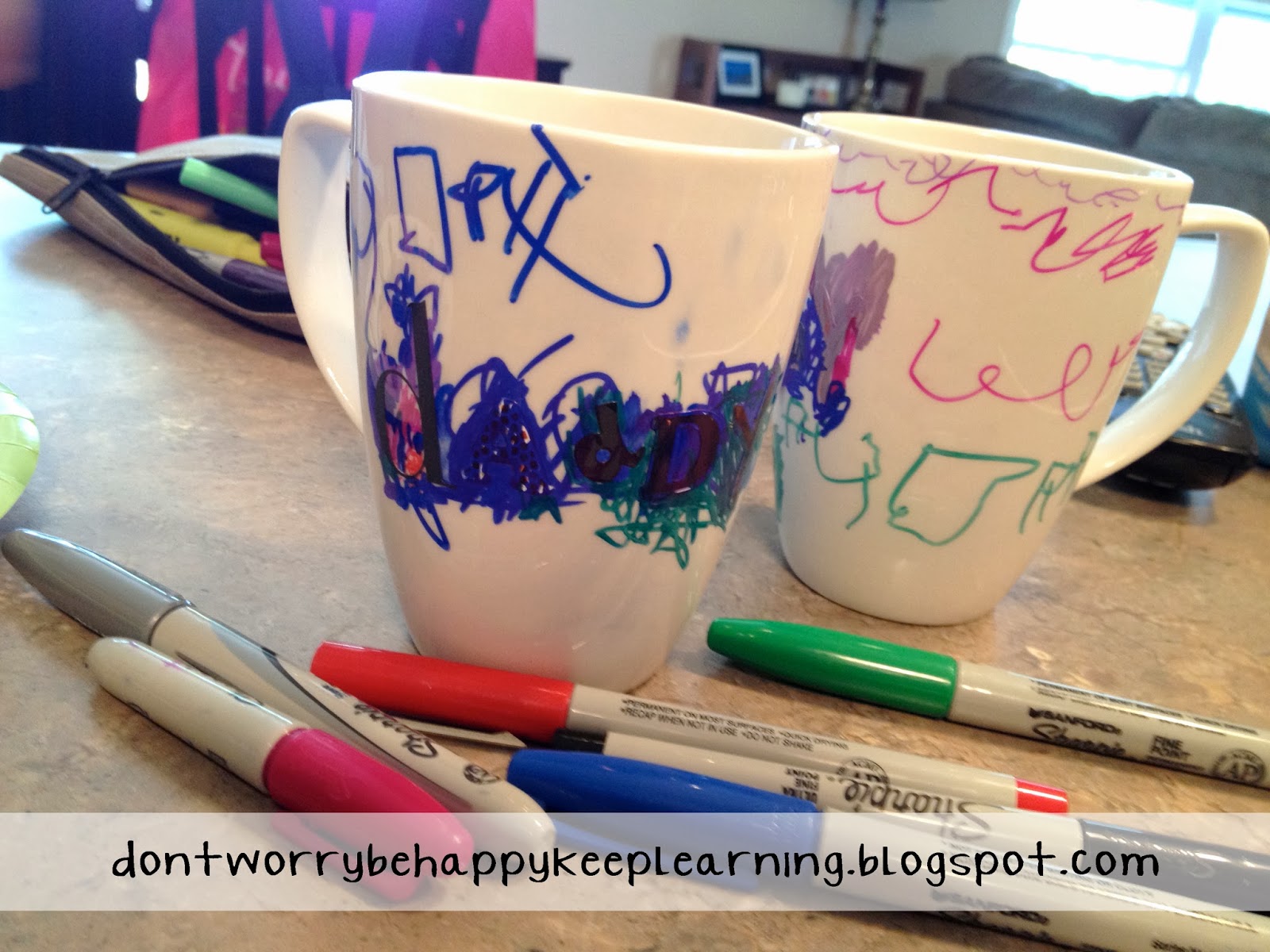 Don't worry. Be happy. Keep learning.: Sharpie Mug Craft.