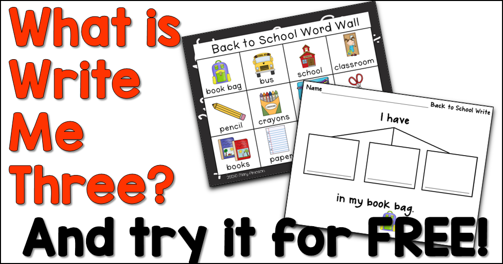 Write Me Three Questions Answered - Sharing Kindergarten