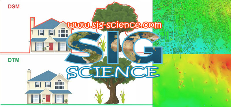 الفرق بين النماذج الرقمية DEM , DTM , DSM - SIG Science
