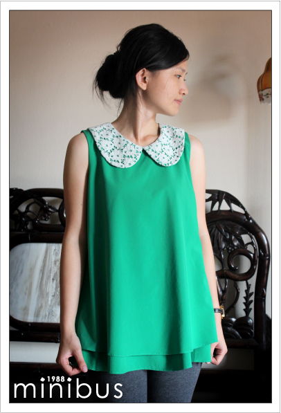 minibus no.1988: peter pan collar tunic