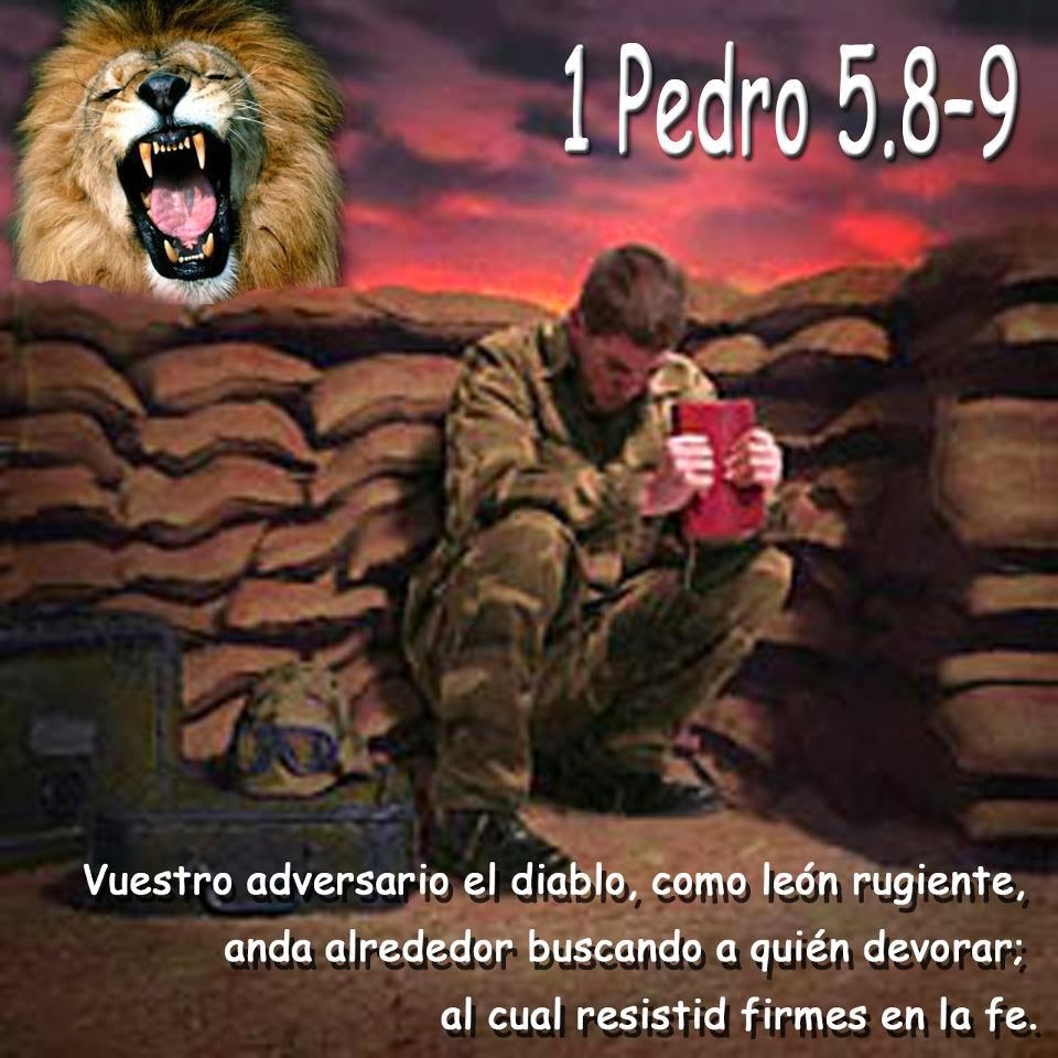 1° Pedro 5:8-9 ~ Imagenes Cristianas Gratis