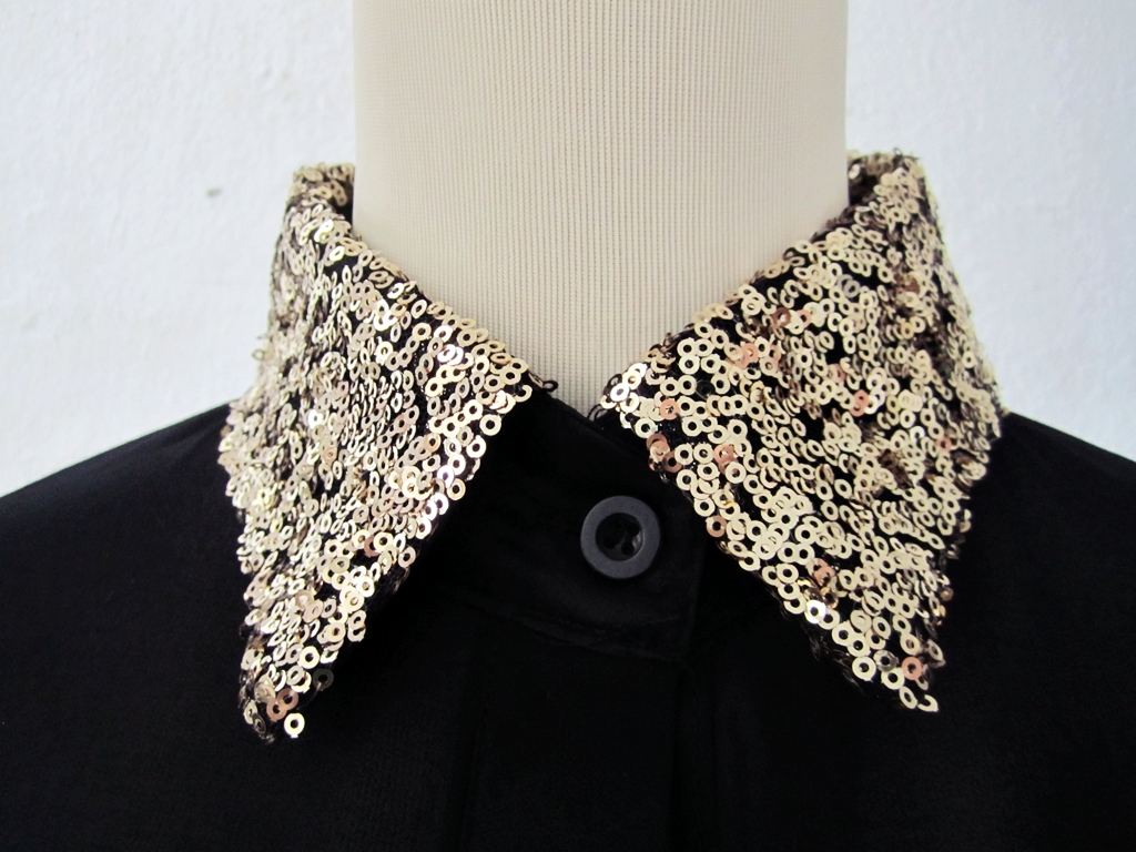 Sequin Collar Shirt ~ EyeCandie ♥
