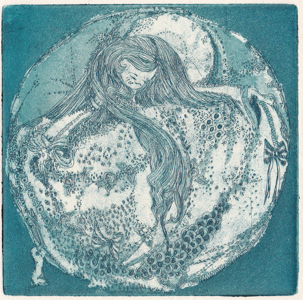 Sharon Dewhirst's Illustration: Moon etchings
