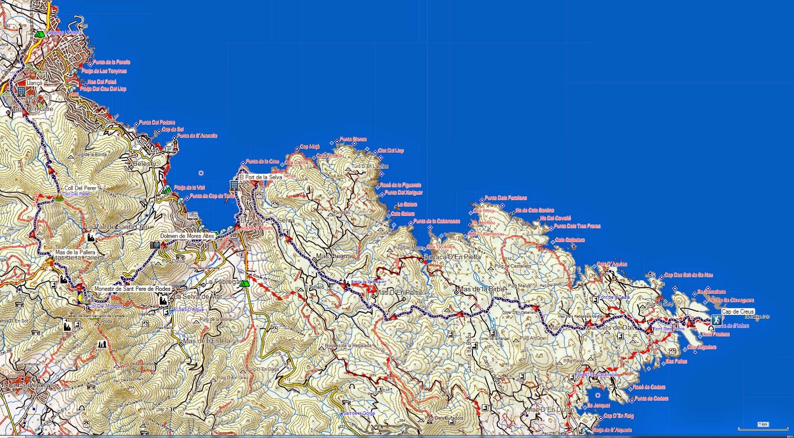 GR11 - Travesía del Pirineo Sur: Etapa 1. Cap de Creus - Llançà