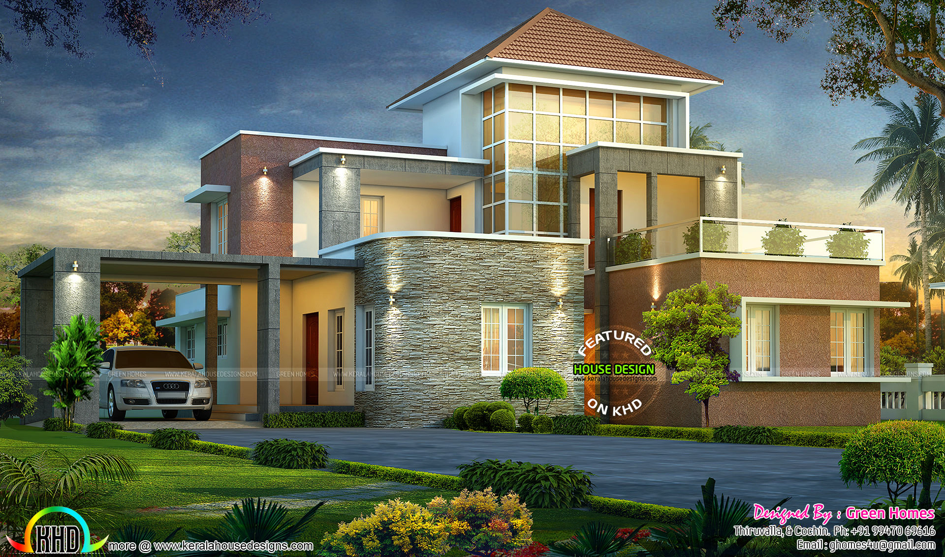 Western model house construction in Kerala - Kerala Home Design and ...