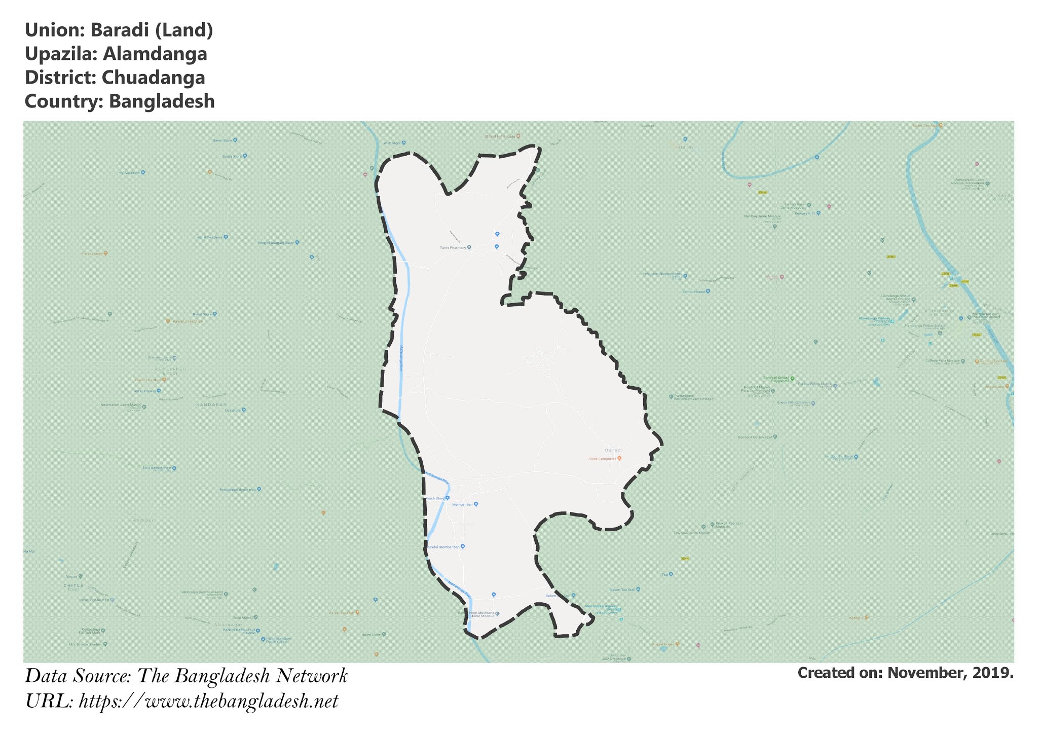 Baradi Union, Chuadanga