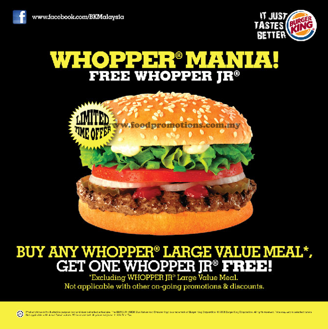 Food Street: Burger King Free Whopper Jr