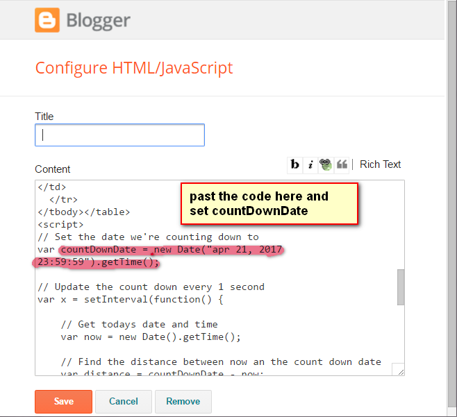 How to make a free countdown timer - AMIE Study