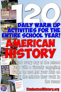 Students of History: 120 Amazing Warm Up Activities for US History
