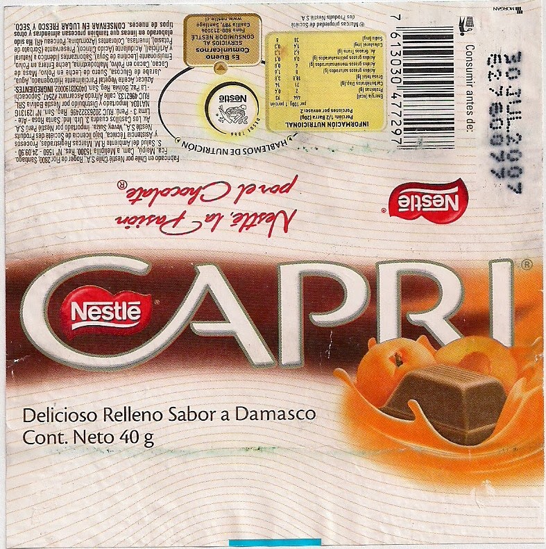 Nestlé Chocolate Wrappers!: Capri 38g