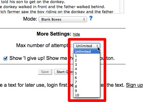 Nik's QuickShout: Create interactive cloze texts