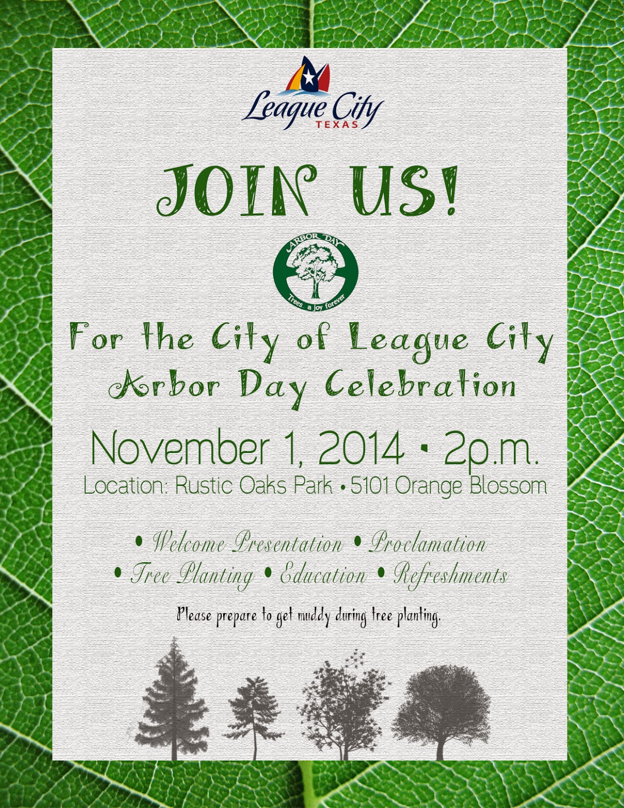 League City Garden Club, Texas: Arbor Day Celebration