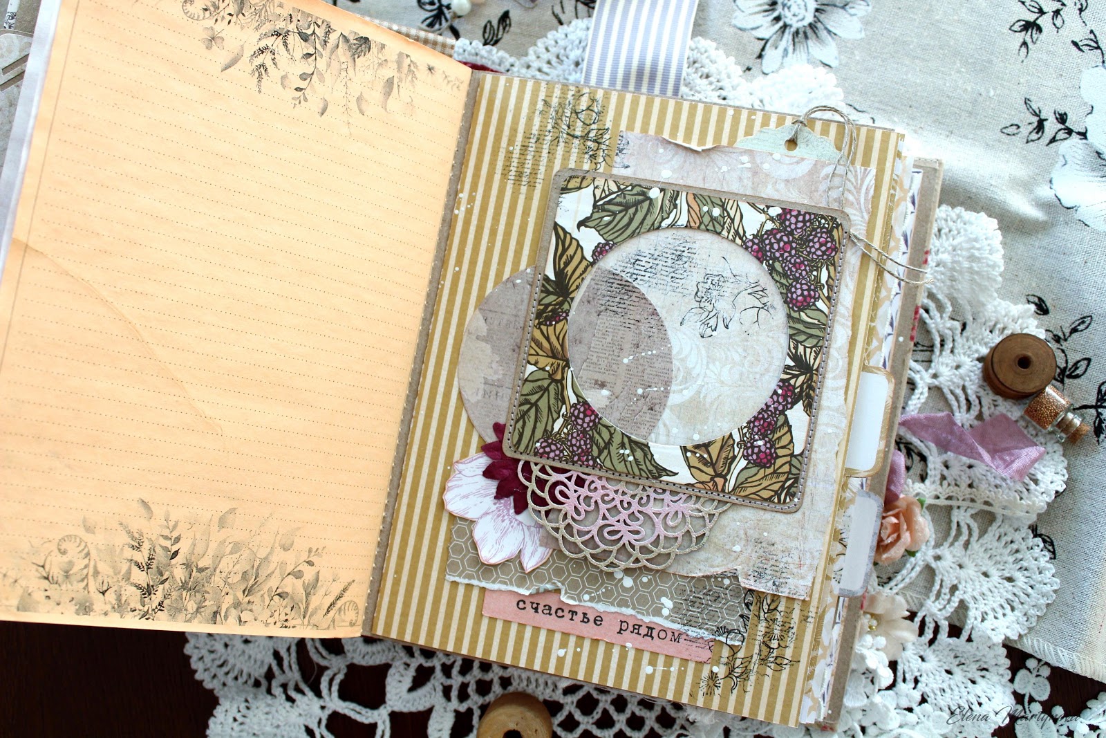 2 Crafty Chipboard : Vintage Notebook by Elena