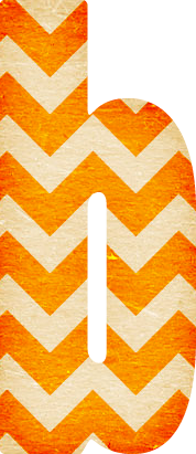 Abecedario con Zigzag Naranja. Orange Chevron Letters. - Oh my Alfabetos!