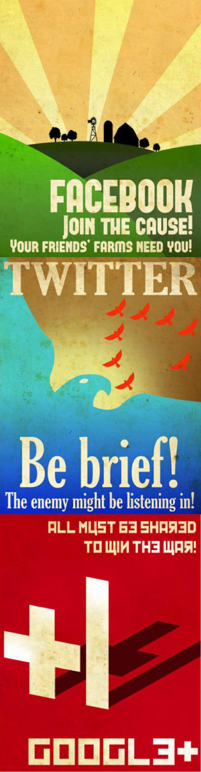 Social Media Propaganda Posters Your Blog Name