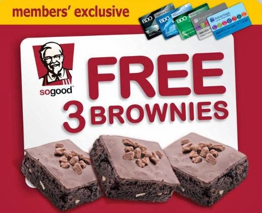 Get 3 Brownies with Every Purchase of KFC Bucket Meal - Prizes and Promos