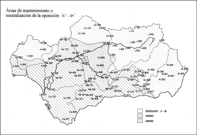 Geografía Lingüística : ATLAS LINGÜÍSTICO Y ETNOGRAFICO DE ANDALUCIA (ALEA)