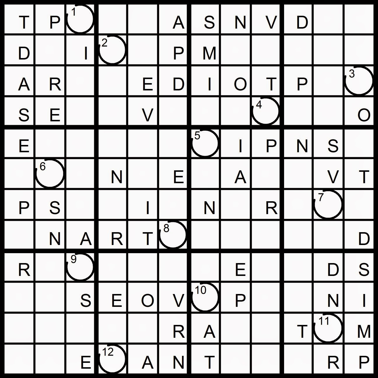 Magic Word Square: New Word Sudoku (Punnish Sudoku) Puzzles for Sunday ...