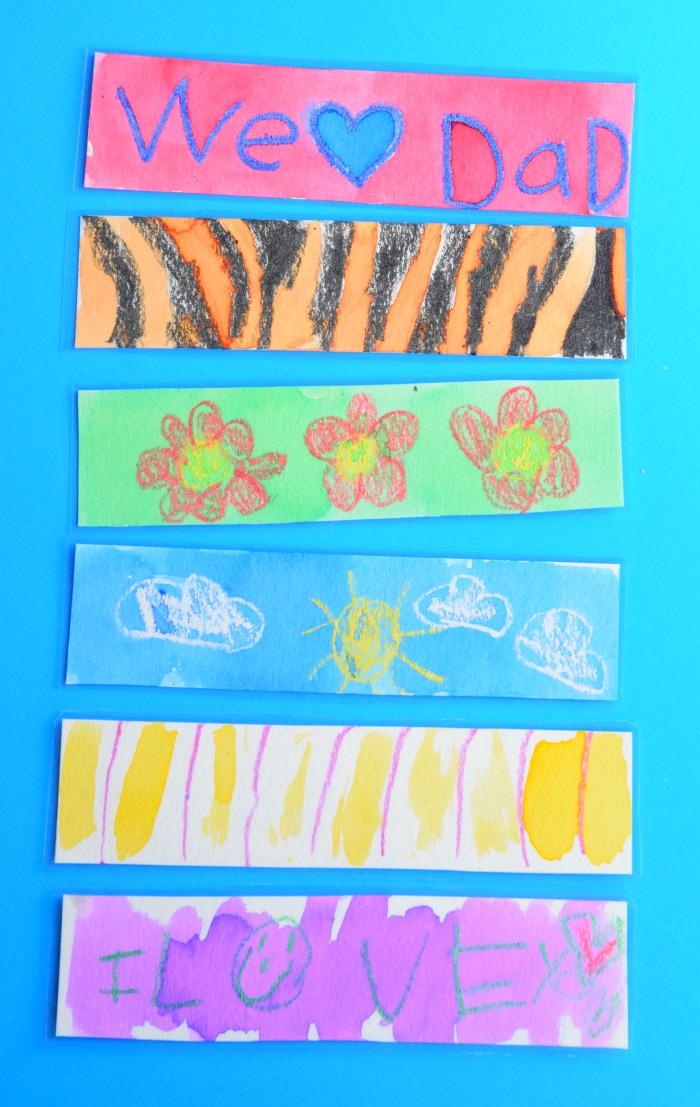 Father's Day Gift- Watercolor Resist Bookmarks | What Can We Do With ...