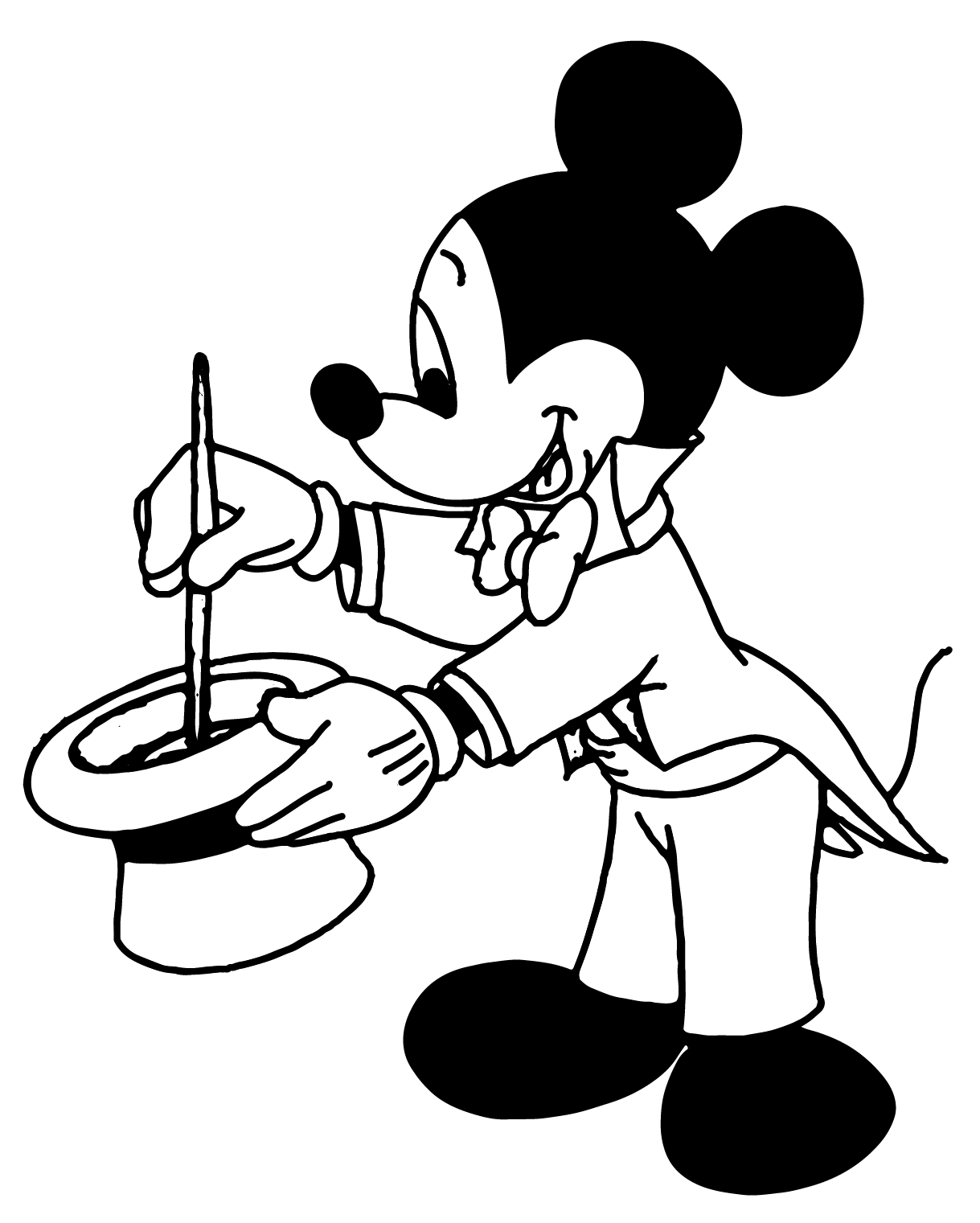 Mickey Mouse Wizard Coloring Page Coloring Pages