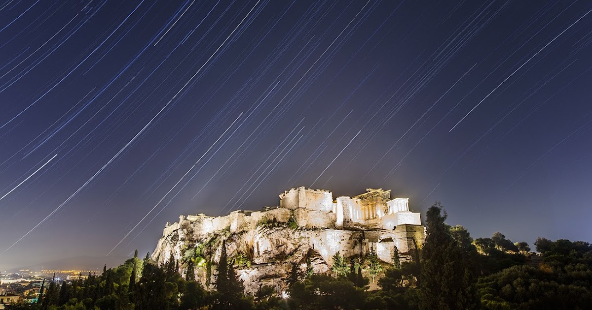 Night Sky Greece: StarTrails
