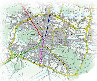 Map of cities: Map of Ljubljana, Slovenia
