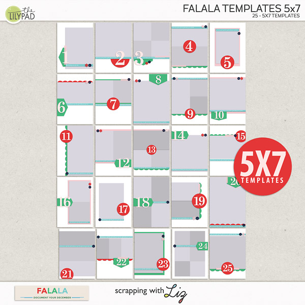 Document Your December: FaLaLa Cut Outs and Templates / Scrapping with Liz