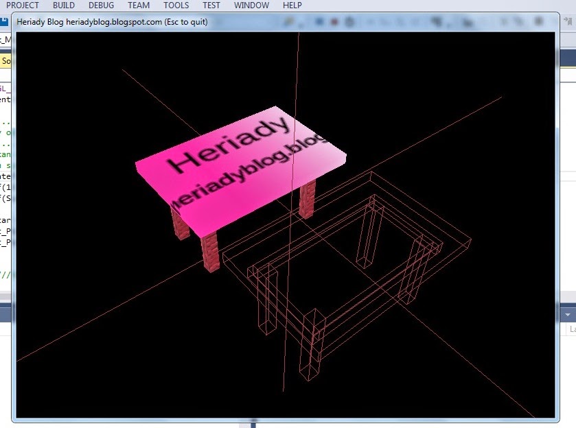 heriady blog: Objek Meja 3D Wire dan Solid