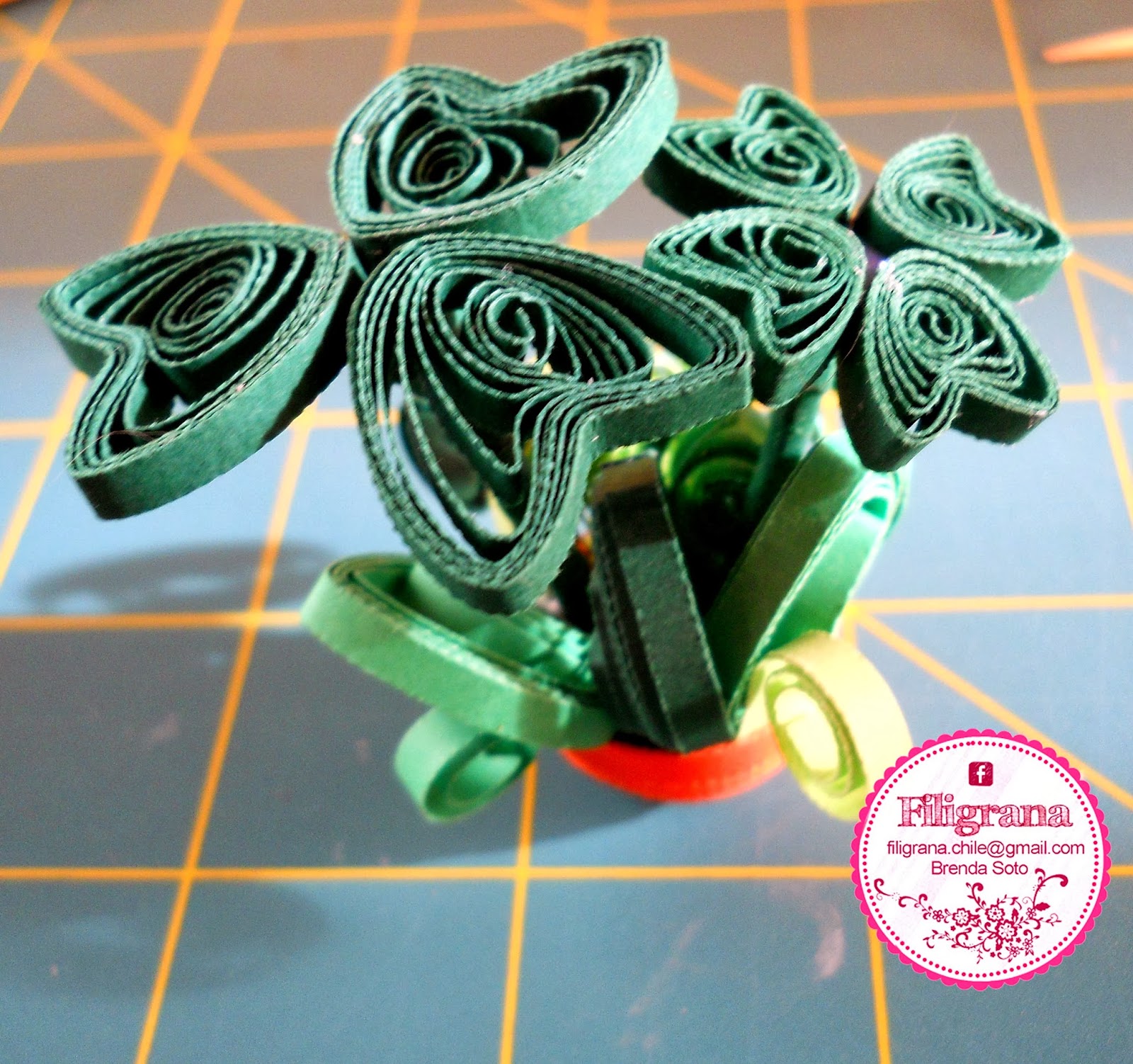 Filigrana - Quilling en Chile: Flores - Topiarios (Filigrana - Qulling ...
