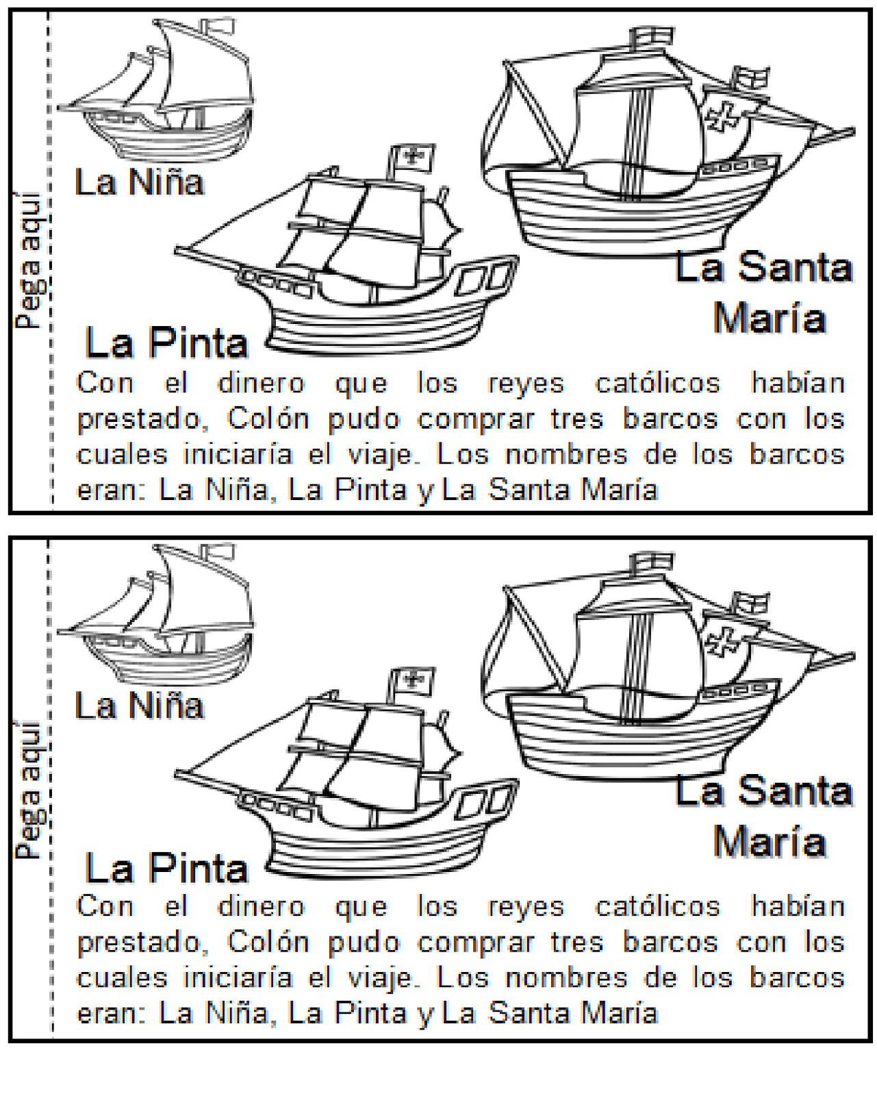 HISTORIA DEL DESCUBRIMIENTO (imágenes y texto para hacer un librito ...