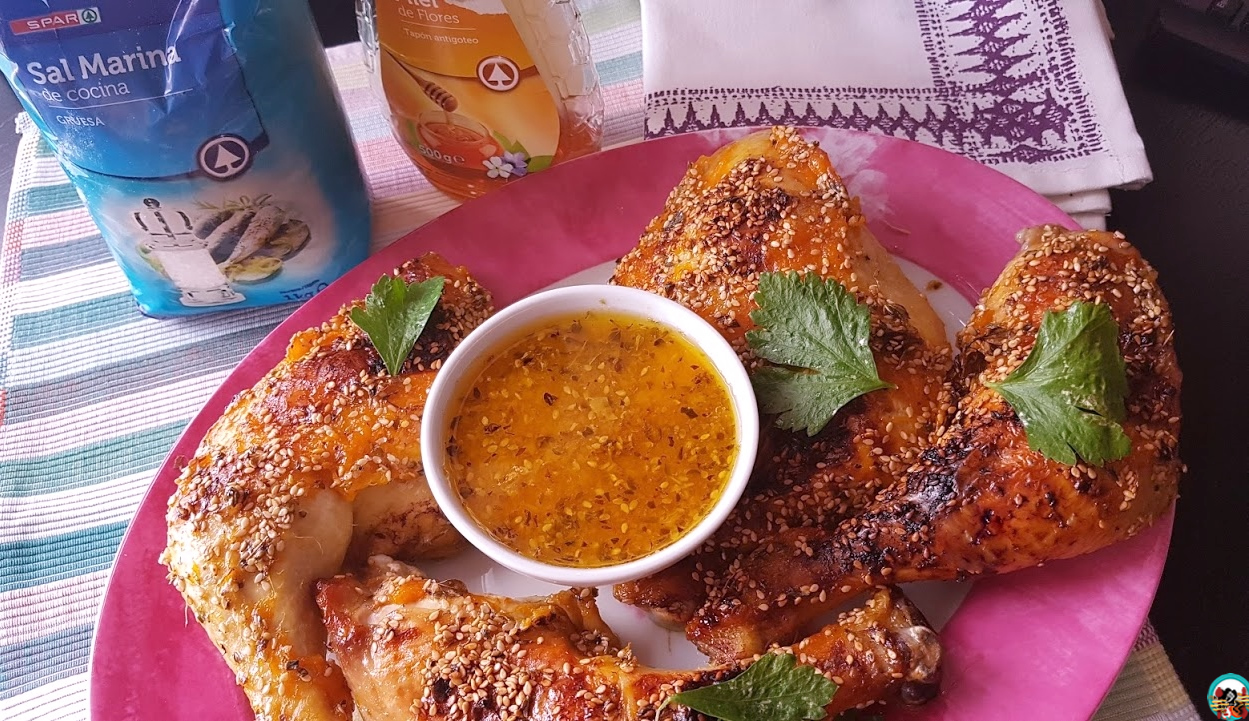 Pollo asado con salsa de mango - ¡Huele Bien!