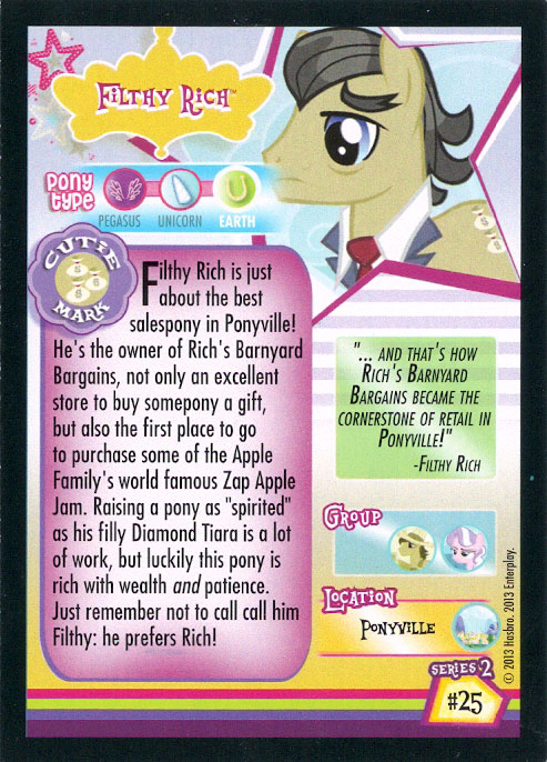 MLP Filthy Rich Trading Cards | MLP Merch