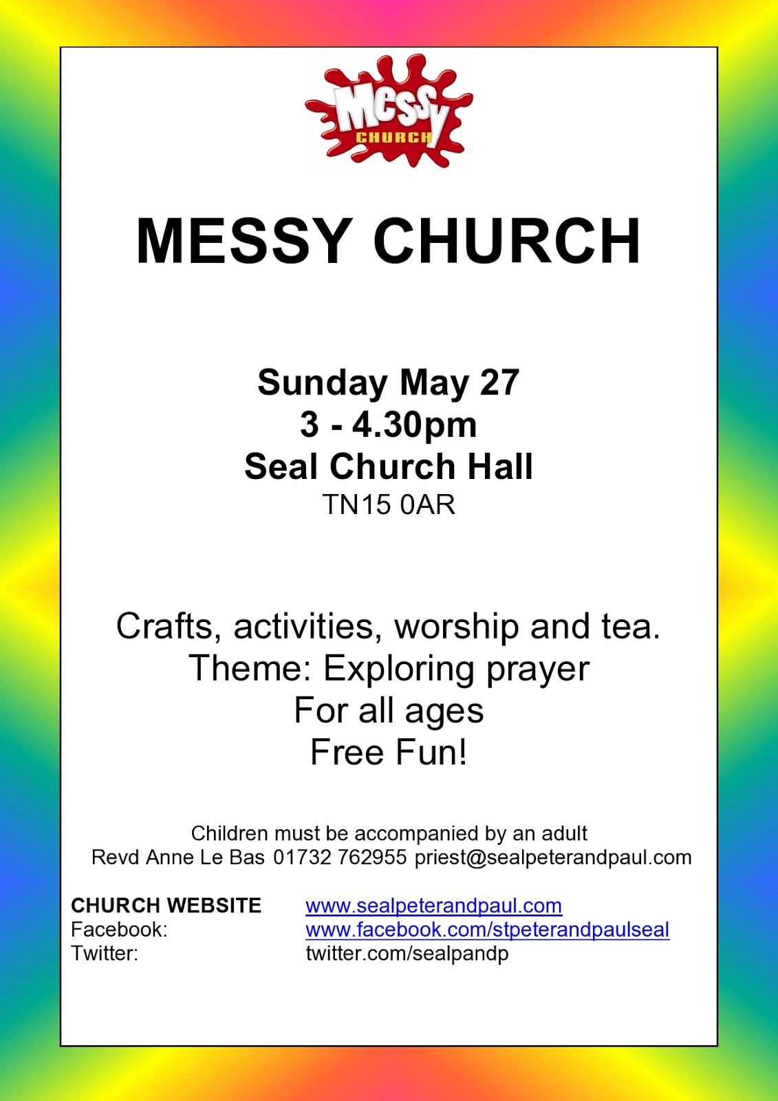 St Peter and St Paul, Seal: Messy Church this Sunday