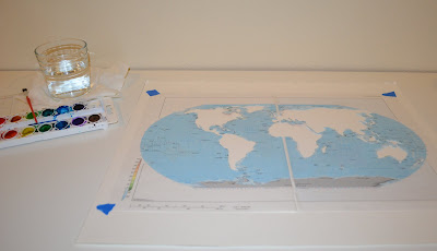 Real Life, One Day at a Time: watercolor map