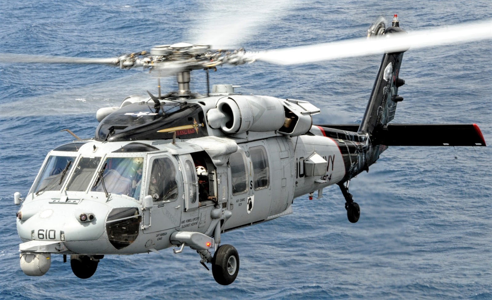 MH-60 Seahawk of US Navy Hovering