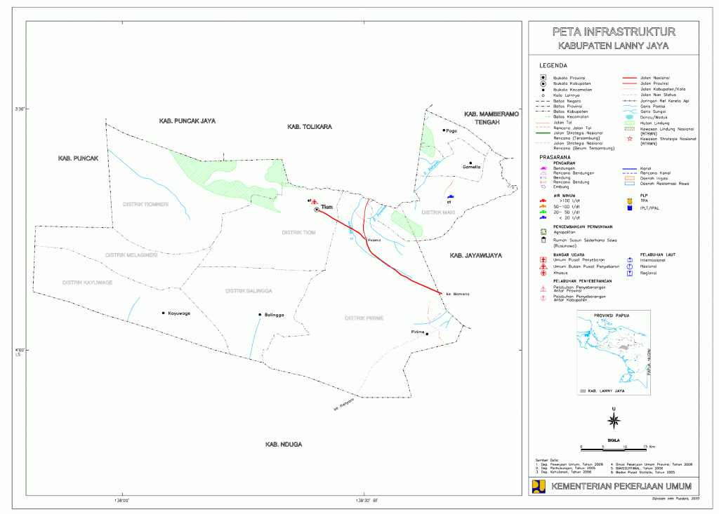 Peta Papua (kabupaten kota)