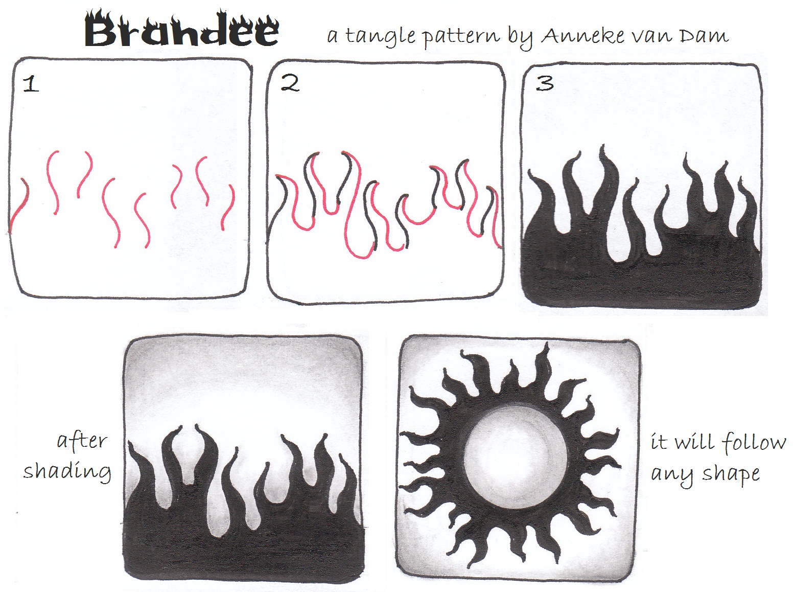 Anneke (Merry-Go-Round): Brandee, another new tangle pattern