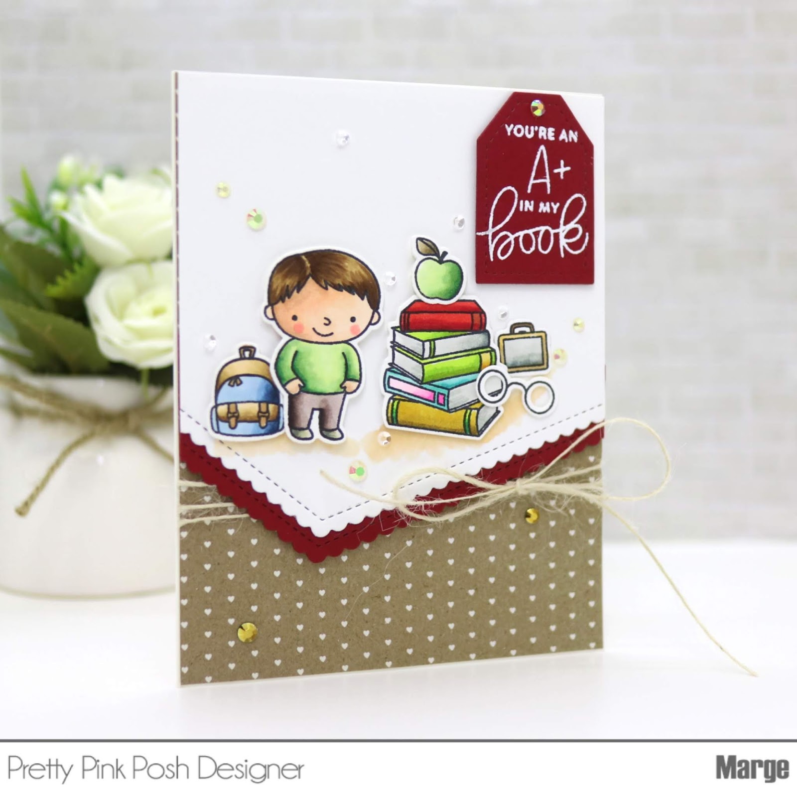 Marge Crafts: [Pretty Pink Posh] Cards for School Friends Set