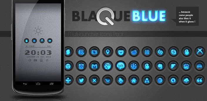 Descargar Blaque Blue icon pack apk android | descargasexpresss