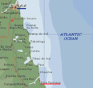 Baía Formosa: mapa da região