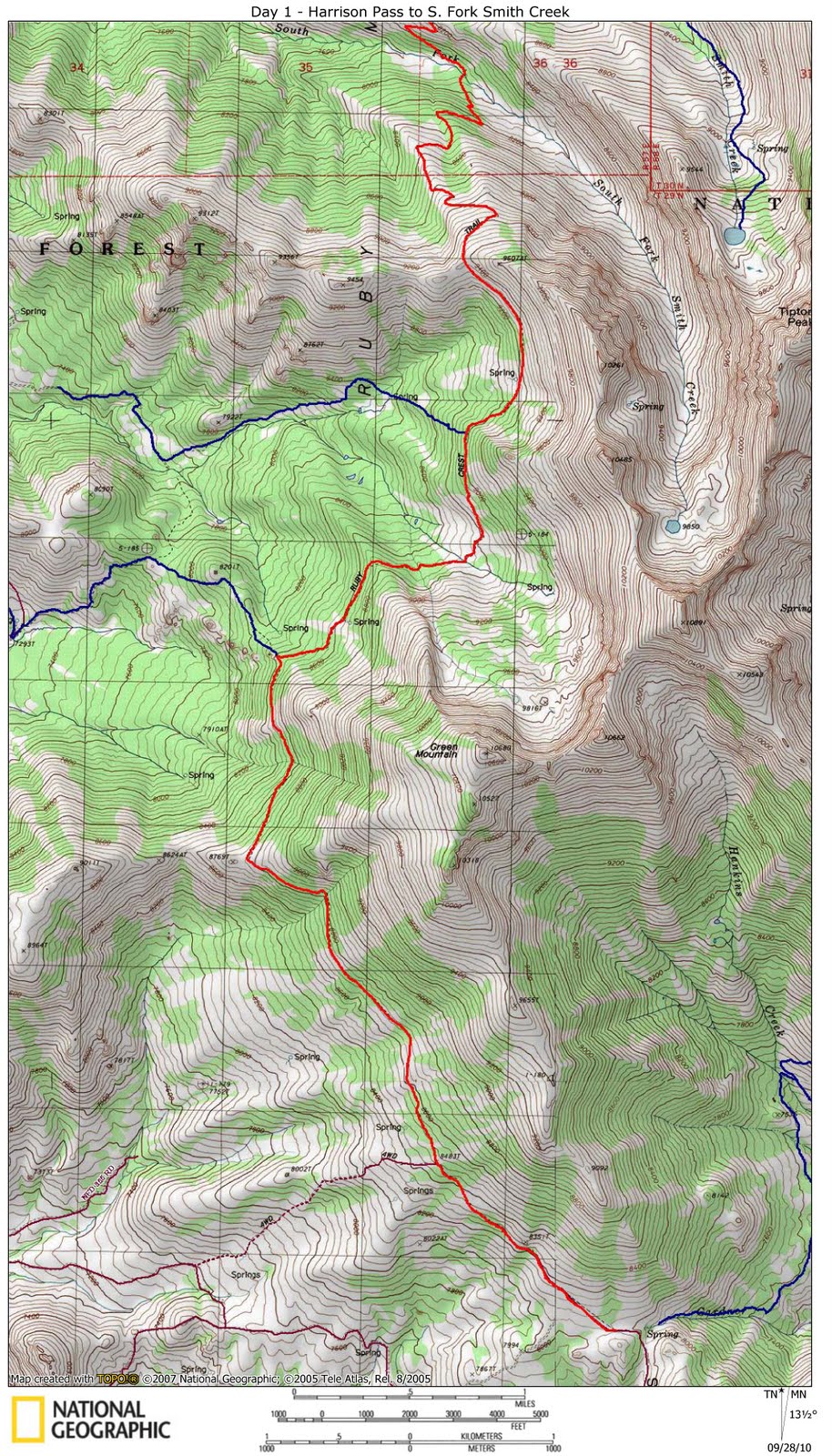 Ruby Mountain Trails: Ruby Crest Trail - beta, maps and photos