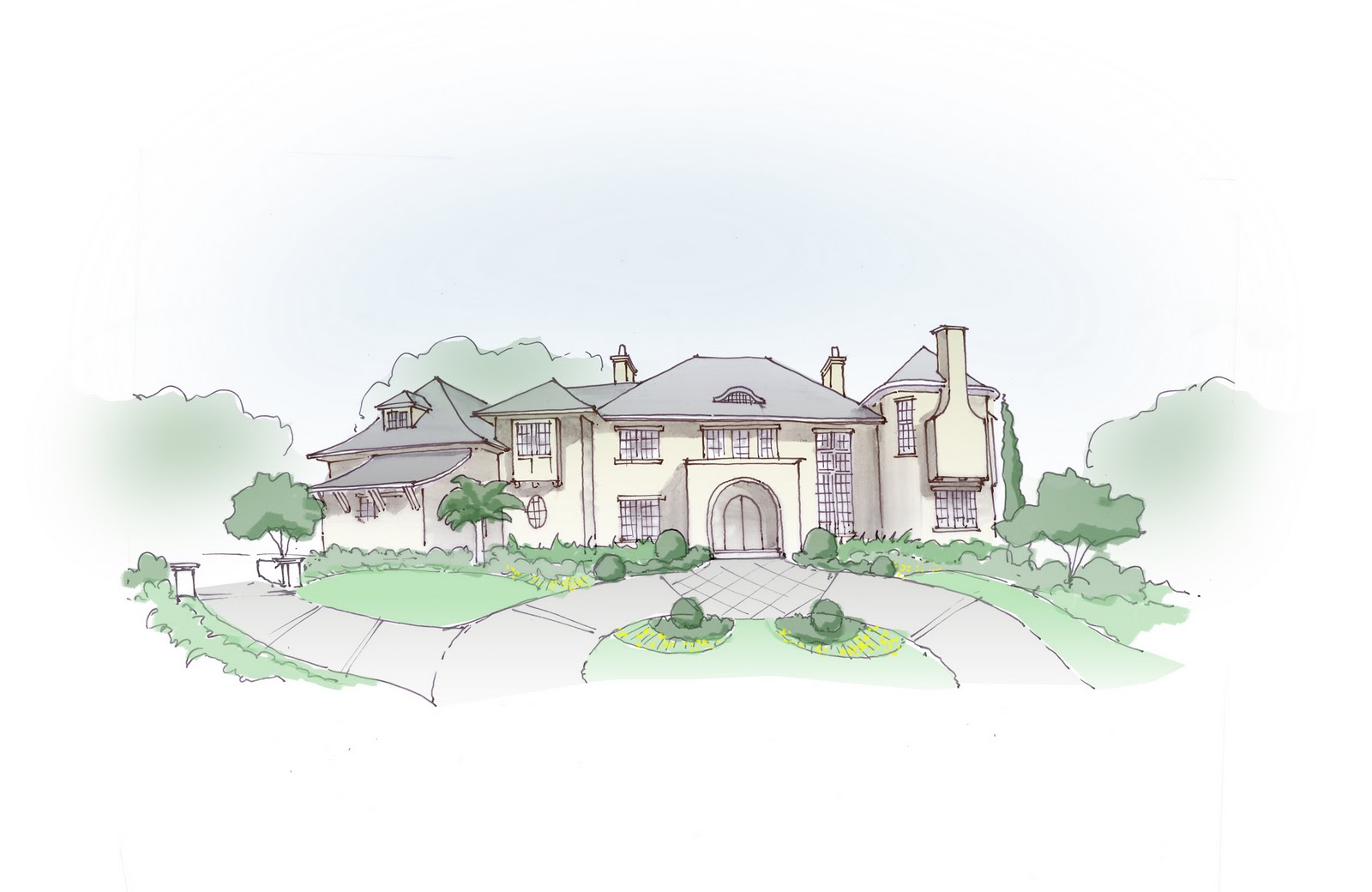 Portfolio: A few sketches and section / elevation drawings...