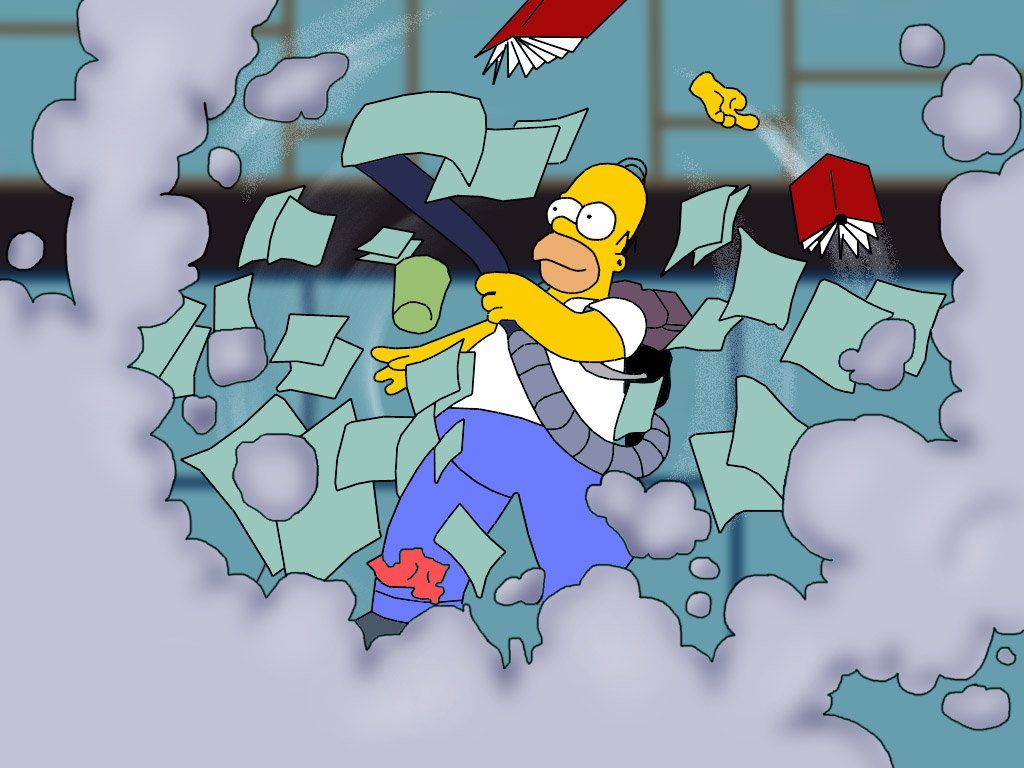 Simpsons Are The Best: Homer Cleaning House