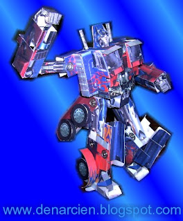 mundo denarcien: Optimus Prime de la Pelicula, Papercraft Transformable