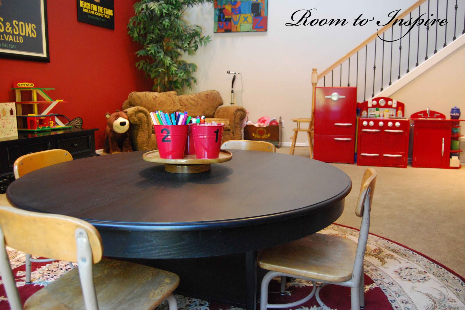 Room to Inspire: Dining Room Table into Kids Table