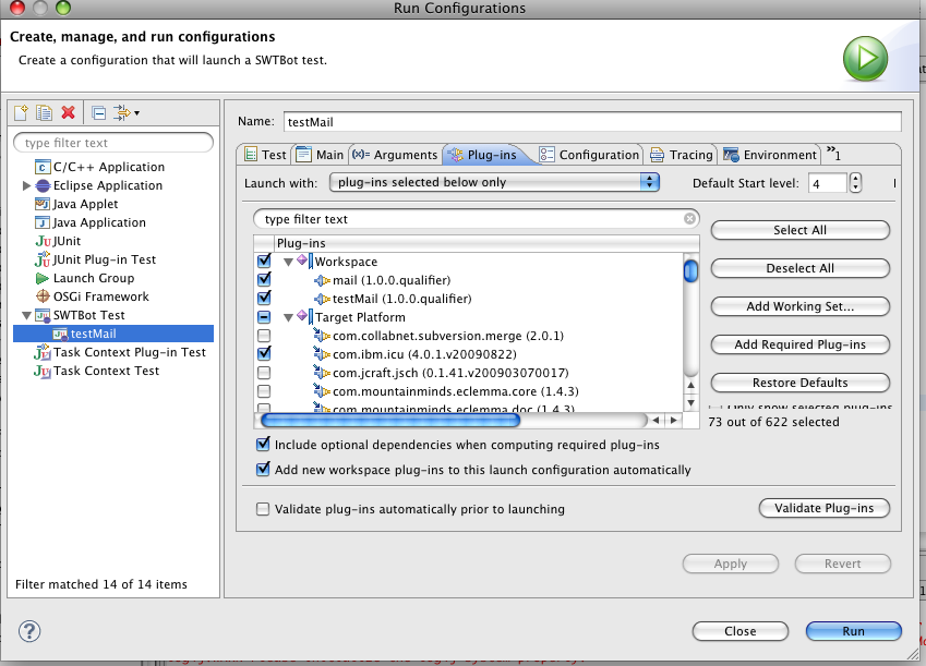 Richard S Blog Headless Swtbot Testing For The Eclipse Rcp Mail Example Project