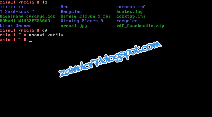 Zainul Arifin Site's: Cara Mount Flashdisk di Linux