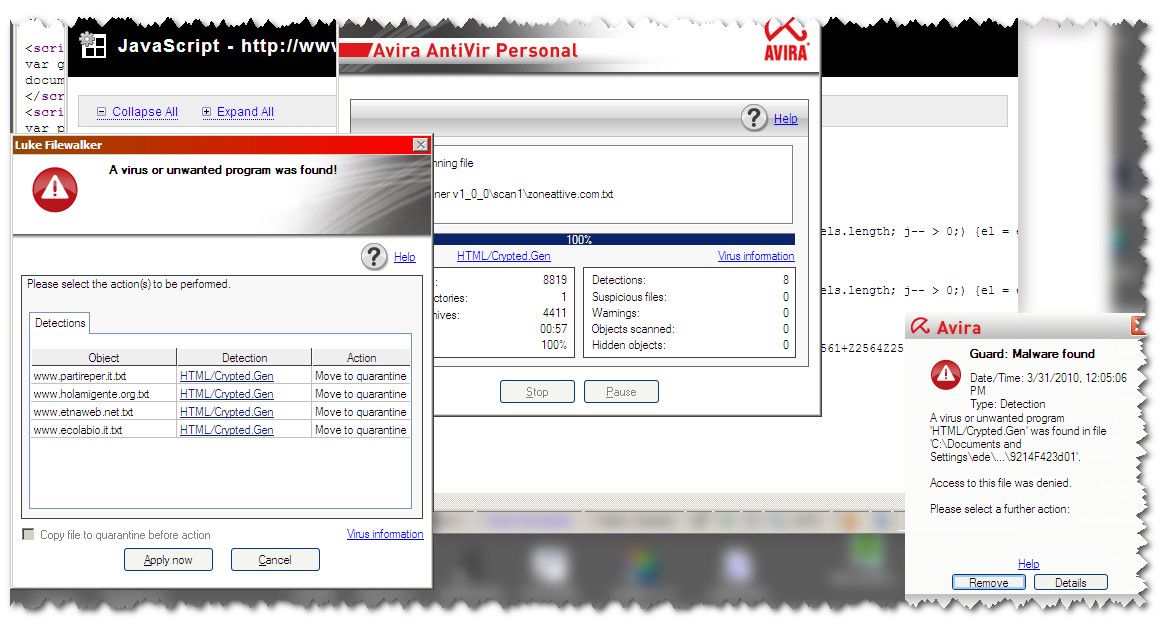 Edgar's Internet Tools: Analisi Antivir dei sources web generati dal ...
